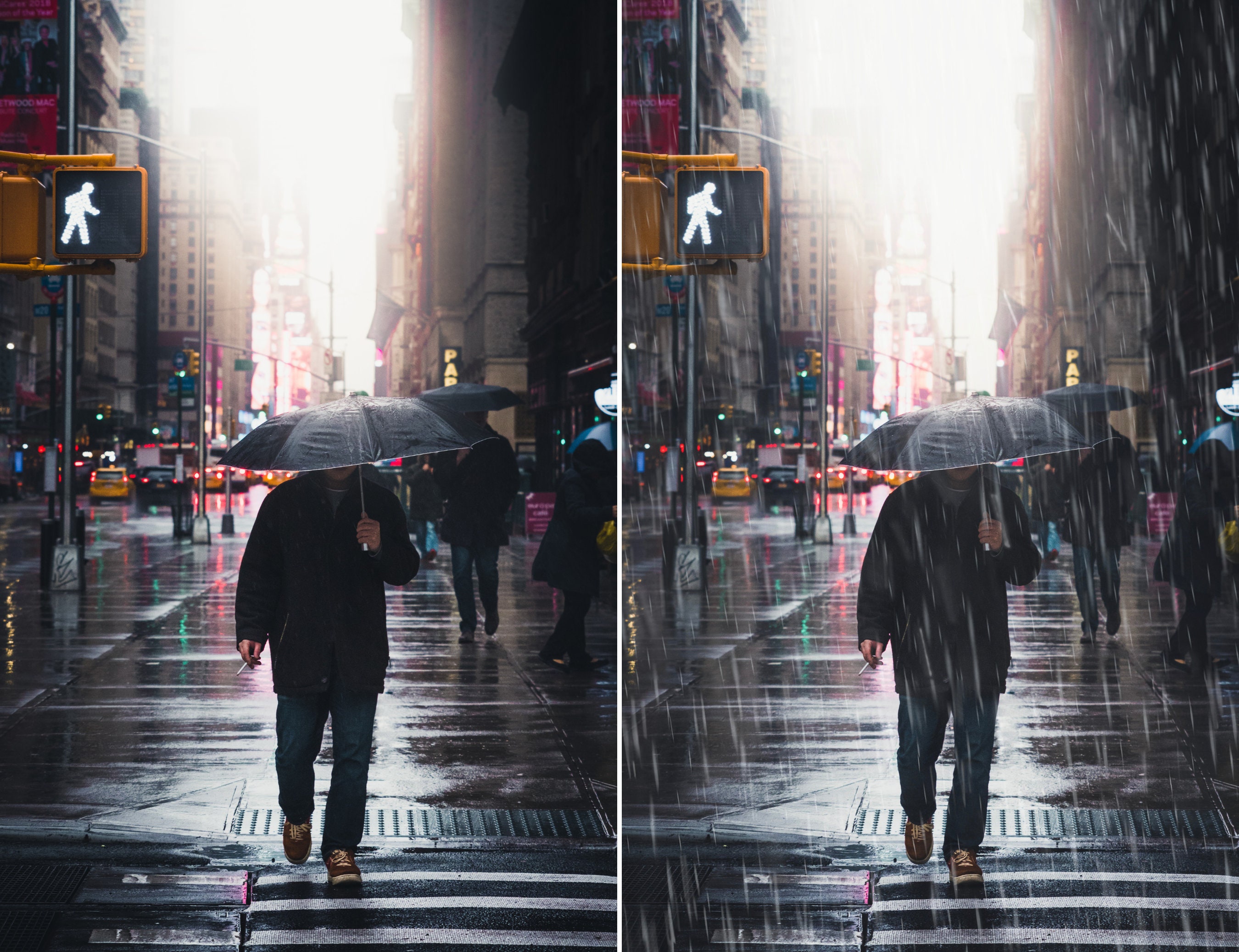 80 Realistic Rain Overlays | Falling Rain Photoshop Overlays, Rain ...