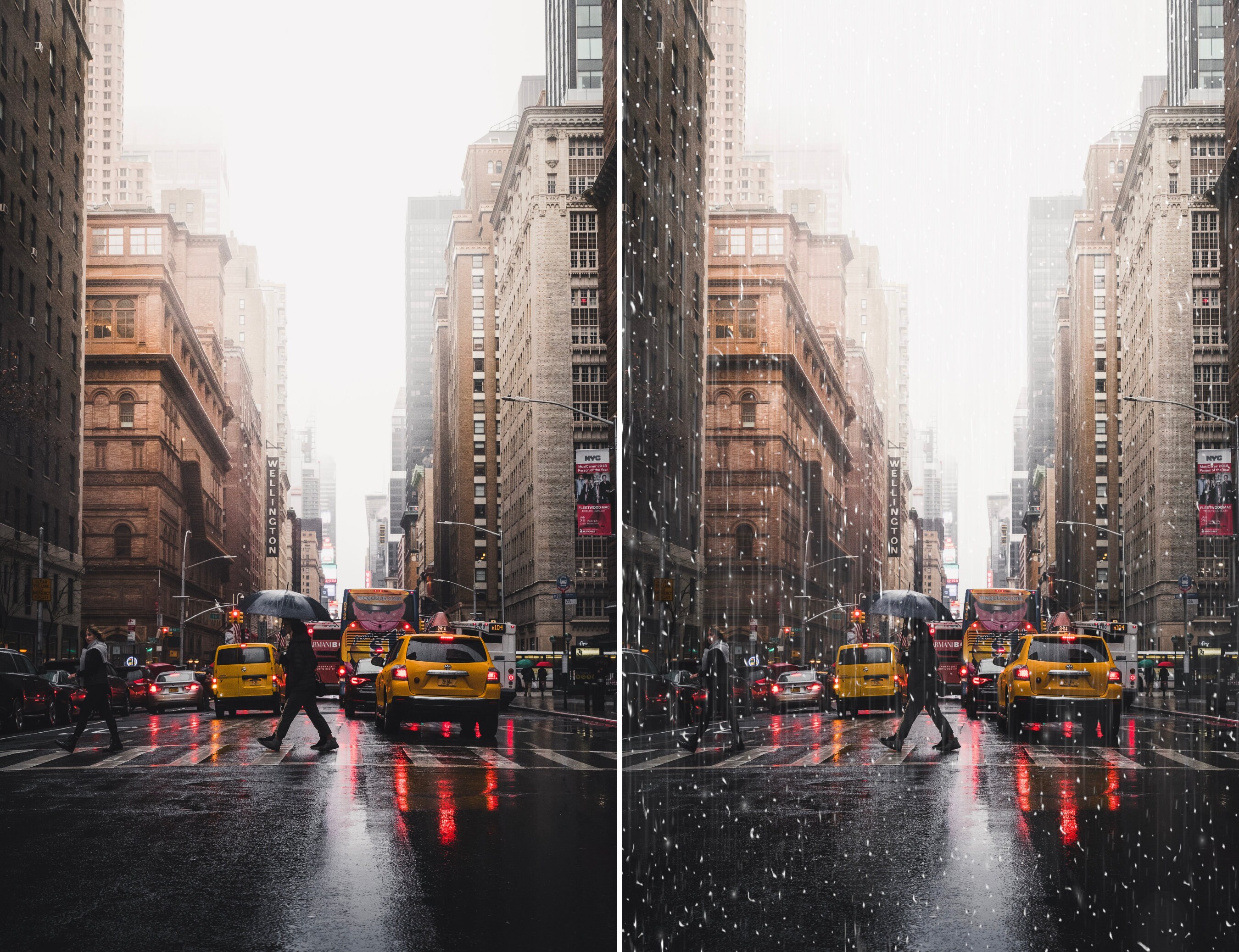80 Realistic Rain Overlays | Falling Rain Photoshop Overlays, Rain ...