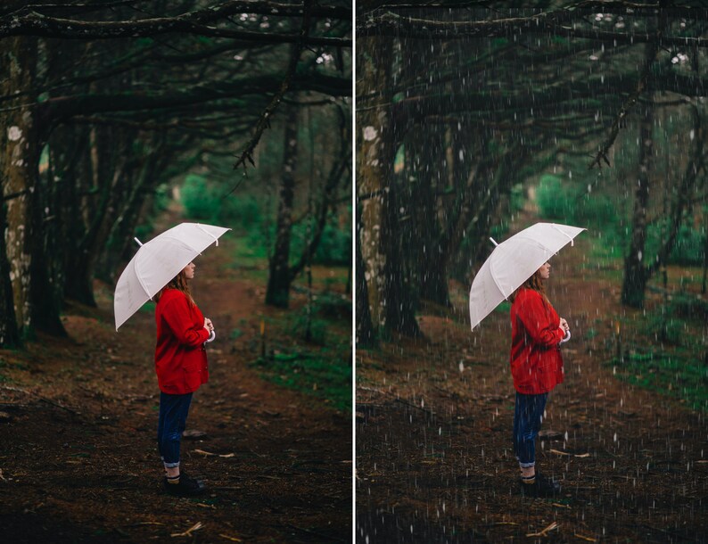 80 Realistic Rain Overlays | Falling Rain Photoshop Overlays, Rain ...