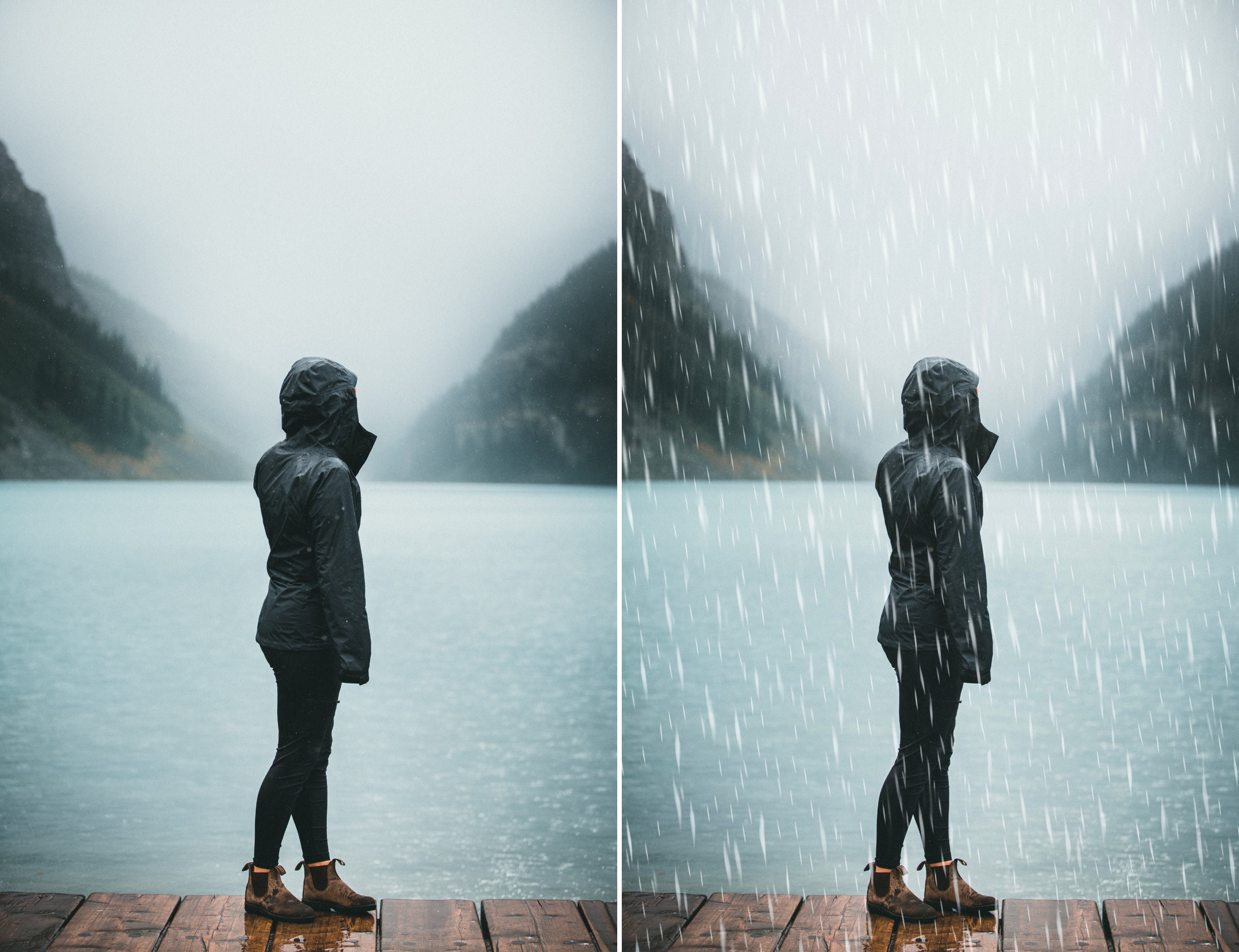 80 Realistic Rain Overlays | Falling Rain Photoshop Overlays, Rain ...