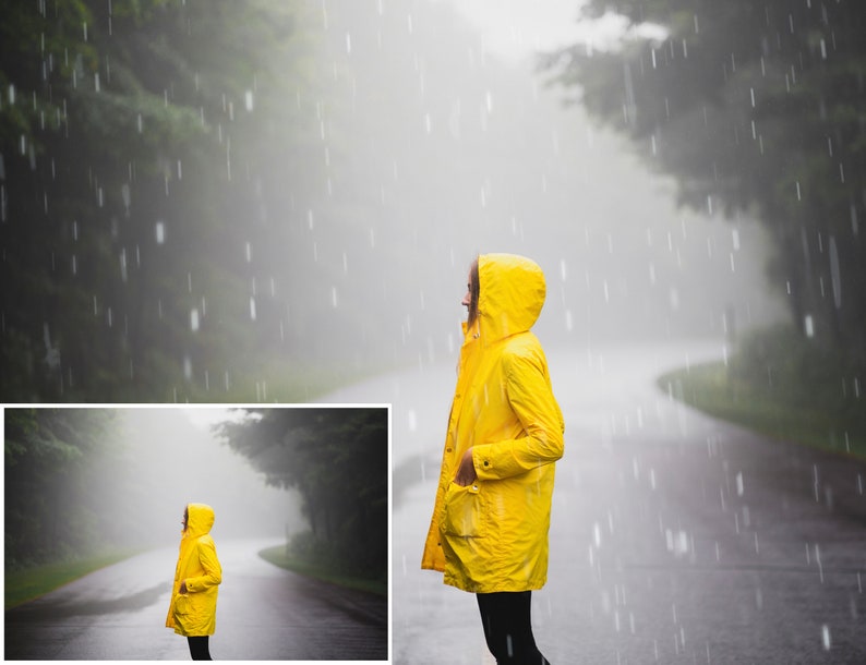 80 Realistic Rain Overlays | Falling Rain Photoshop Overlays, Rain ...
