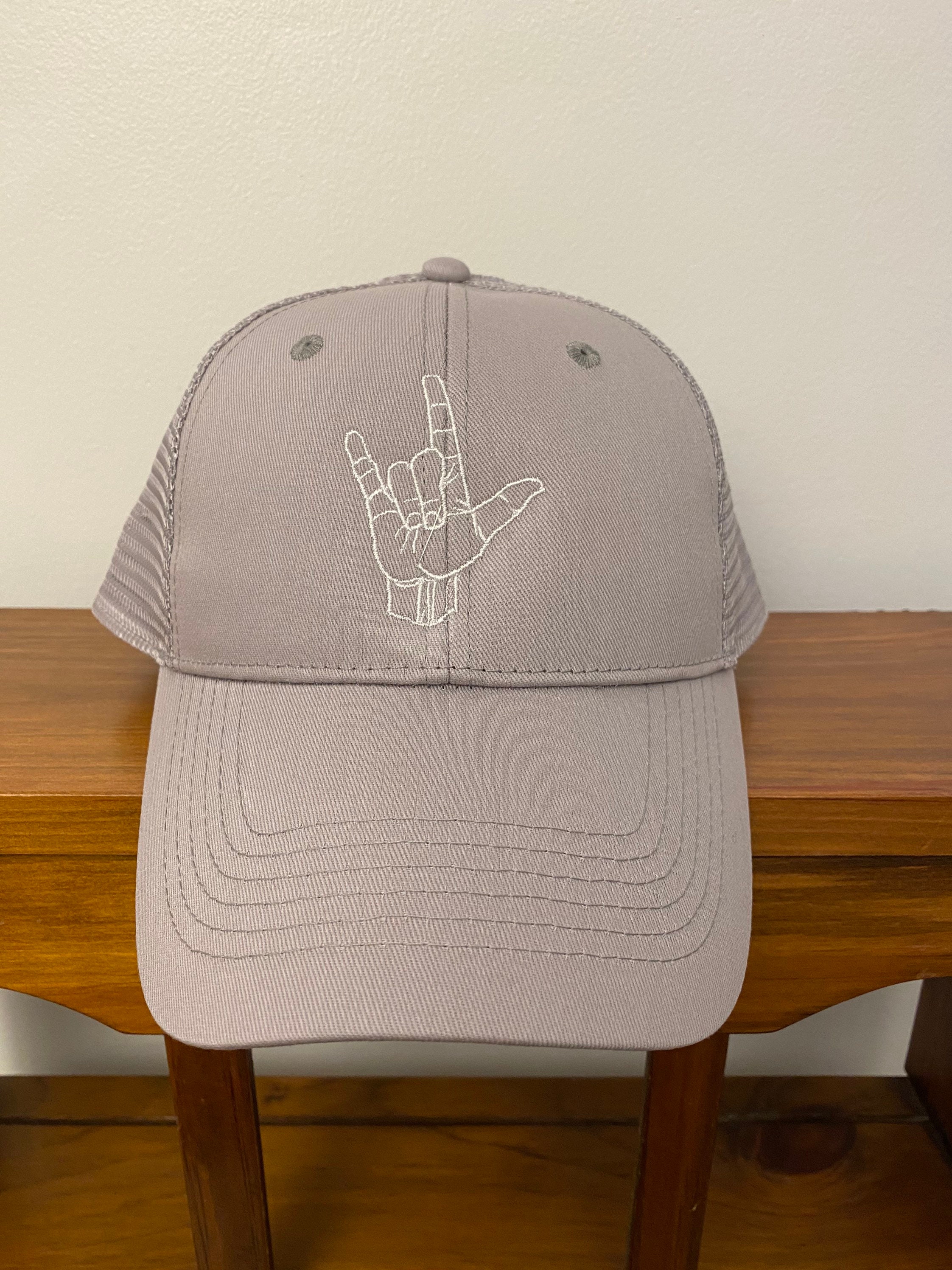 I Love You ASL Embroidered Dad Hat (american Sign Language Deaf Hearing ...