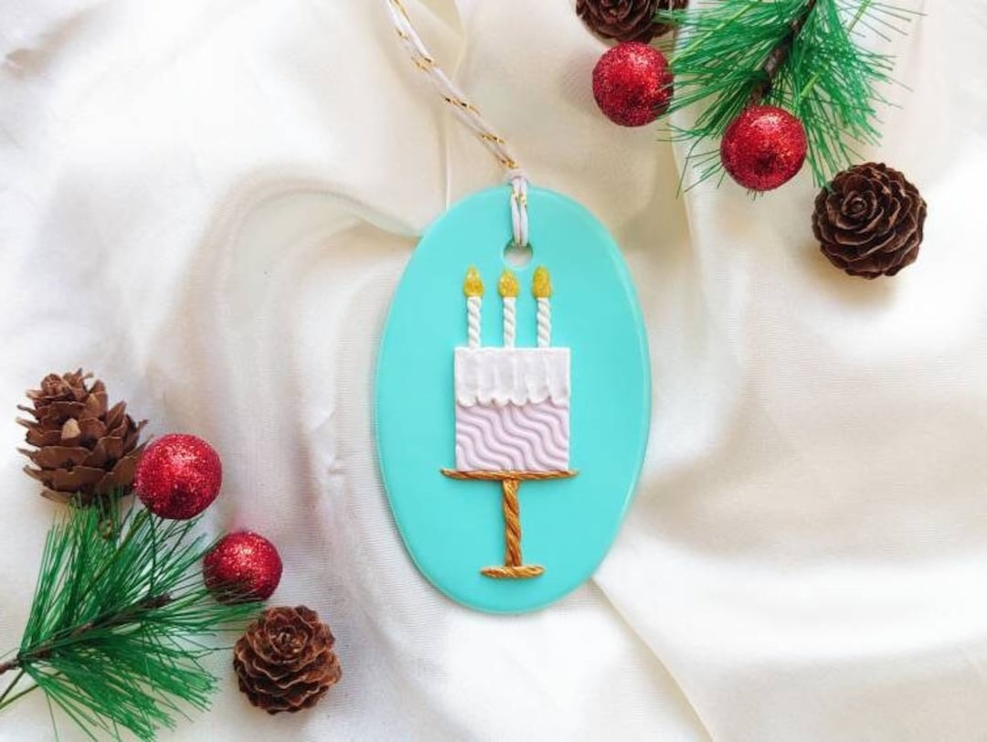 Clay Birthday Keepsake Birthday Celebration Polymer Clay Gift Tag Clay ...
