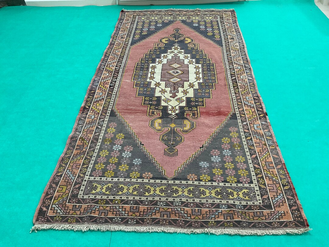 4x9 Red Area Rug, Kitchen Rug, Bedroom Rug, Home Decor Rug, Oriental ...