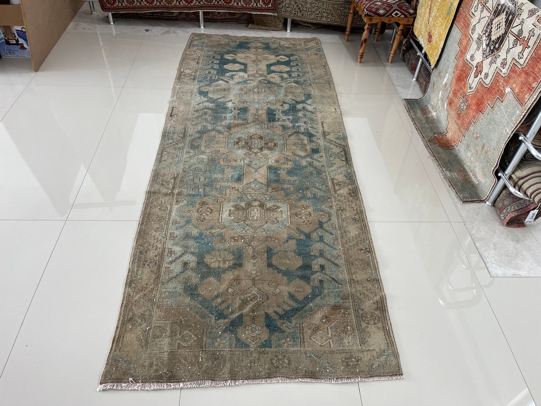 4x9 SOFT TURKISH RUG, Beige Vintage Oushak Turkish Area Rug, 4x9 Wool ...