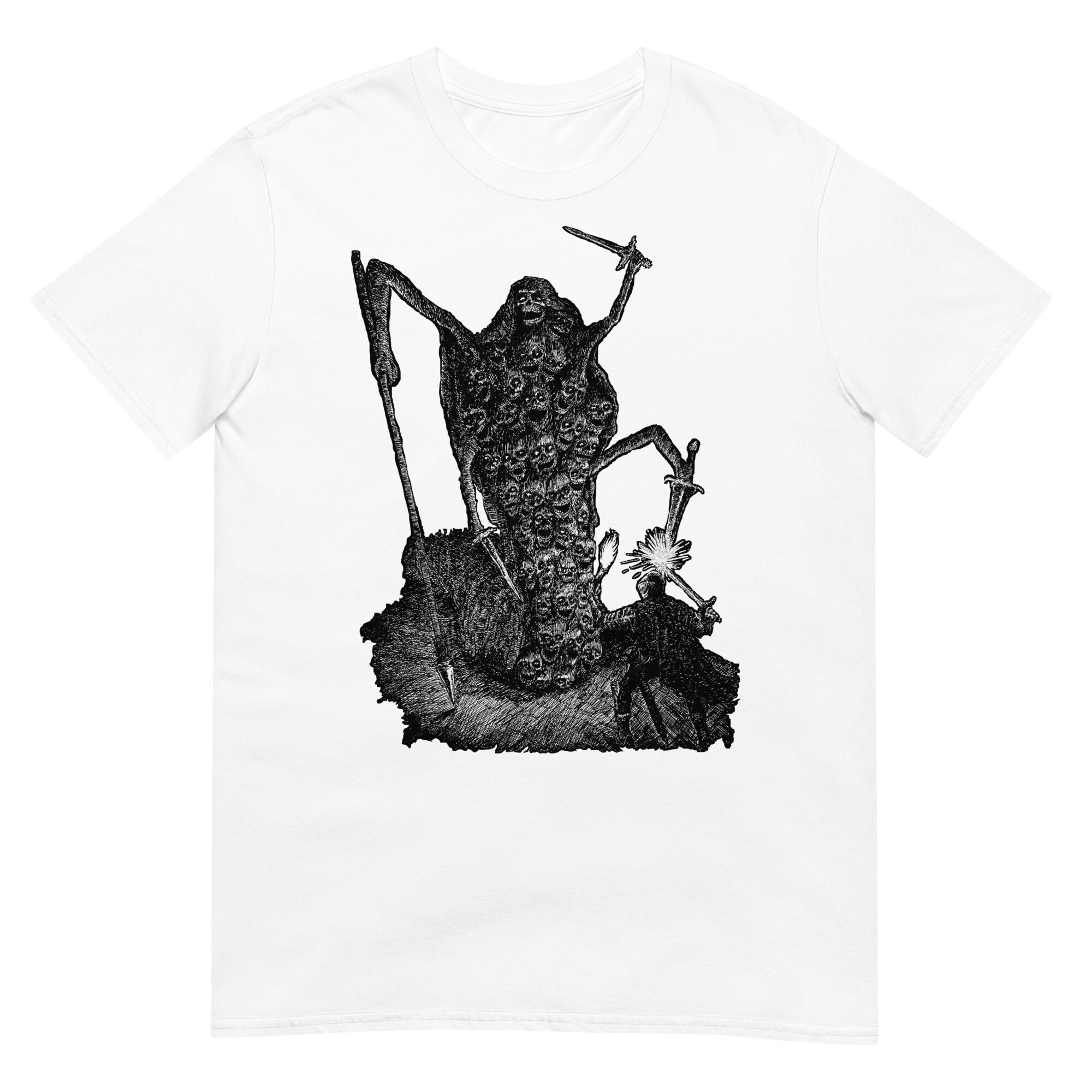 Soul Wyrm Dark Fantasy Ink Illustration T Shirt - Etsy