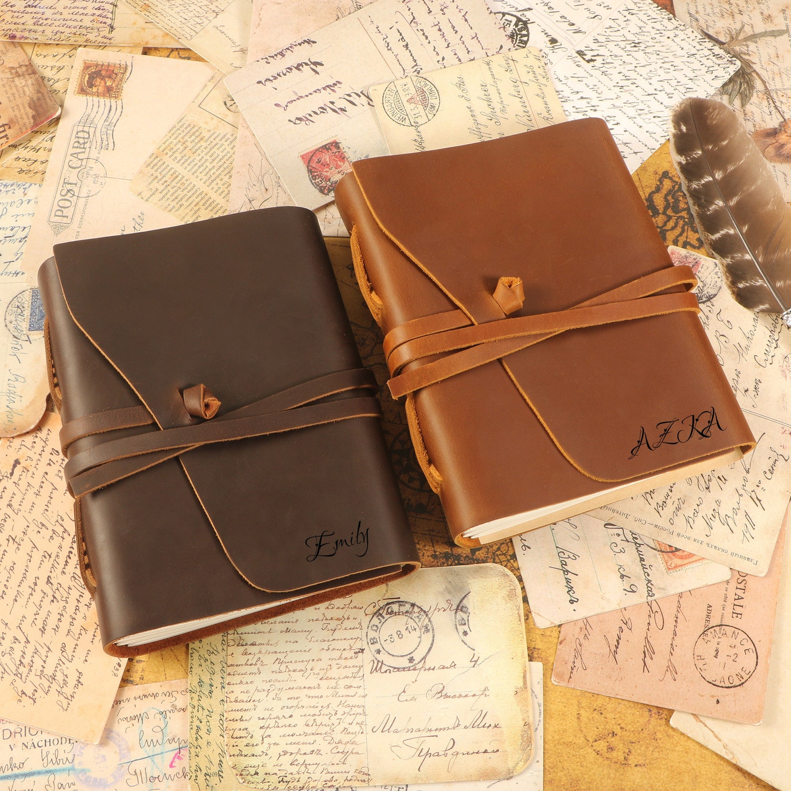 Personalized Leather Sketchbook Cover, Handmade Art Journal With Pen ...