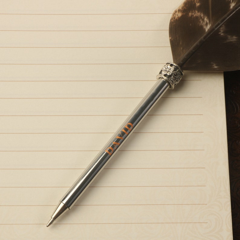 Engraved Leather Journal With Pen, Custom Sketchbook, Graduation Gift ...
