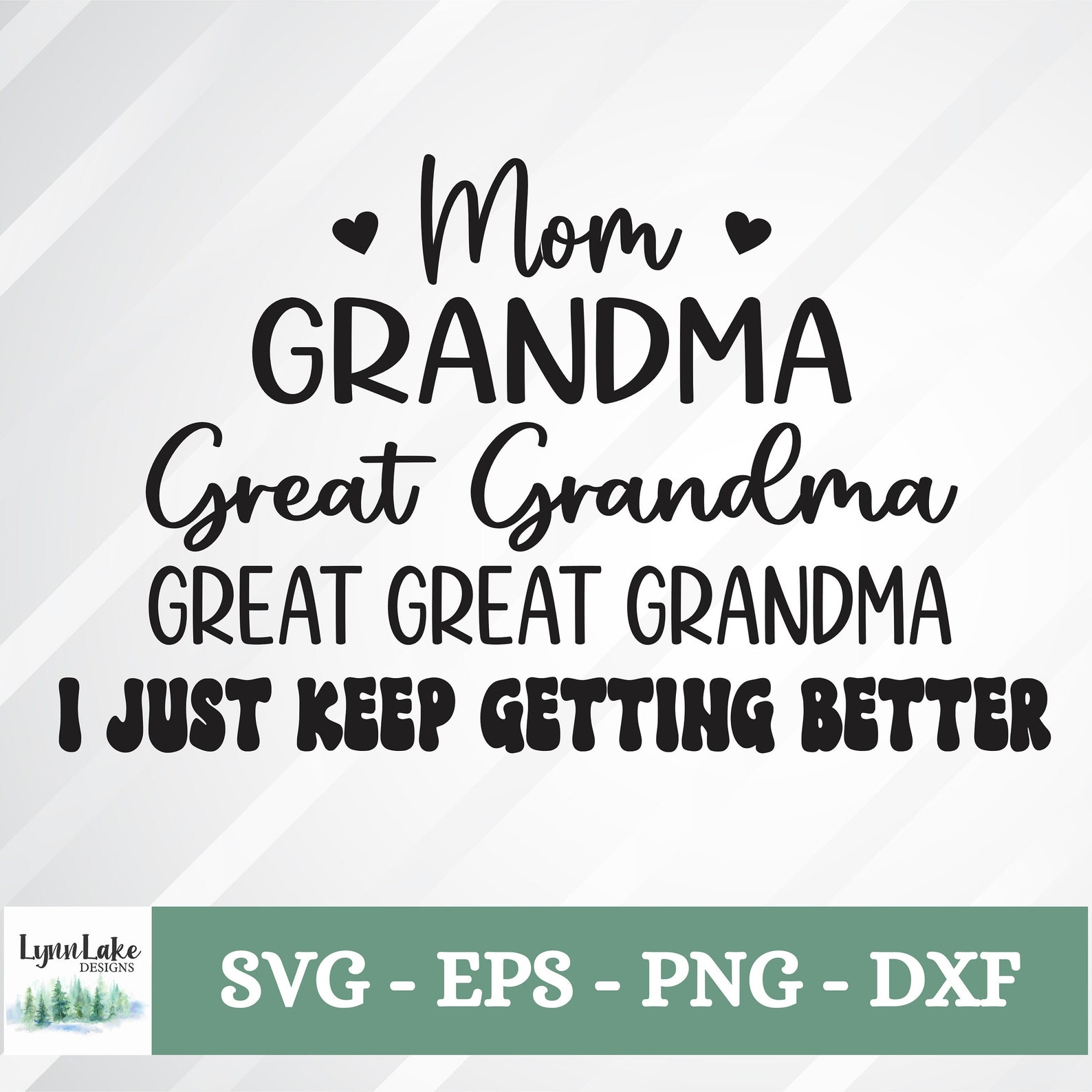 Multi-generation Family SVG: Mom to Great Great Grandma Design (digital ...