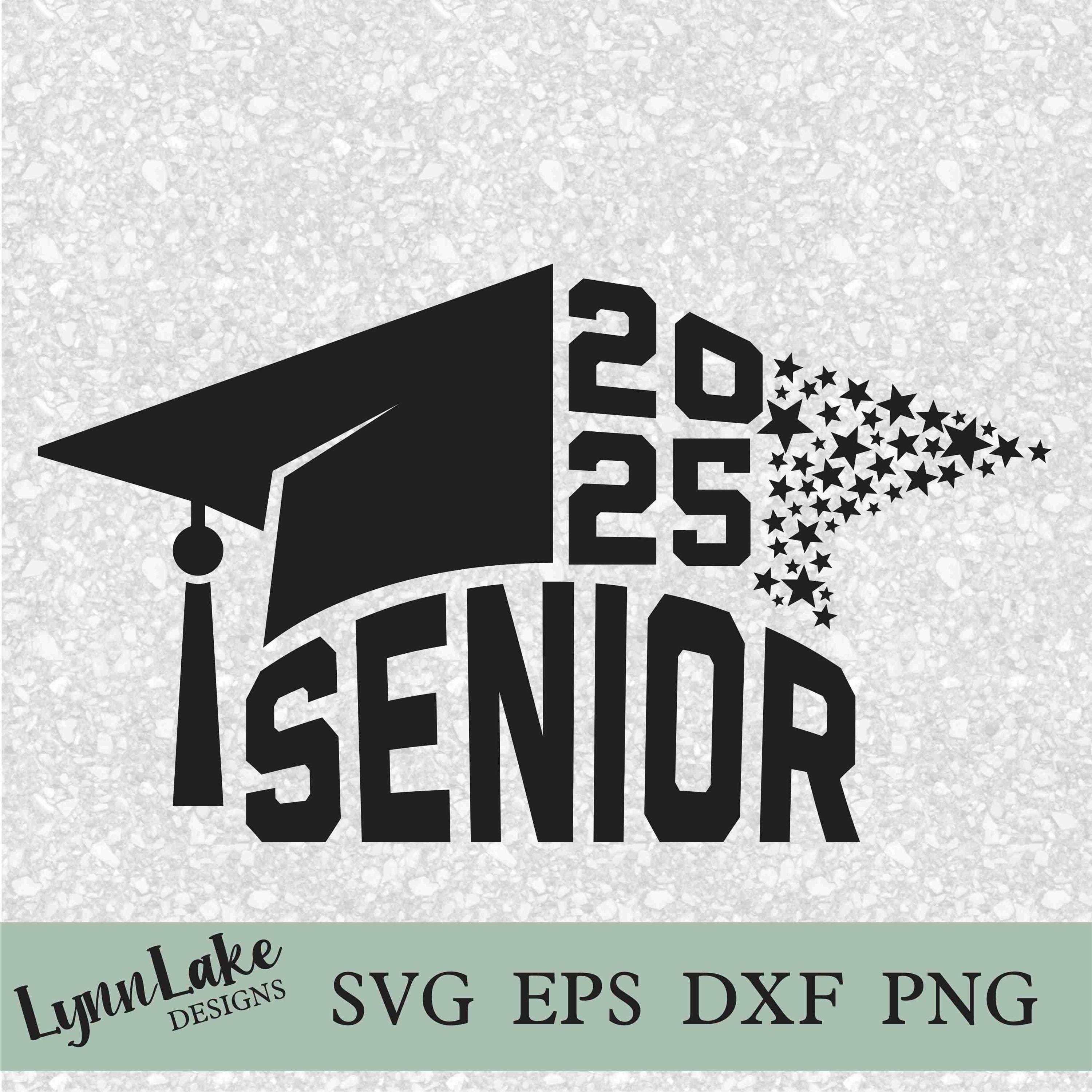 Senior 2025 Cap and Stars SVG EPS PNG Vector Digital File - Etsy