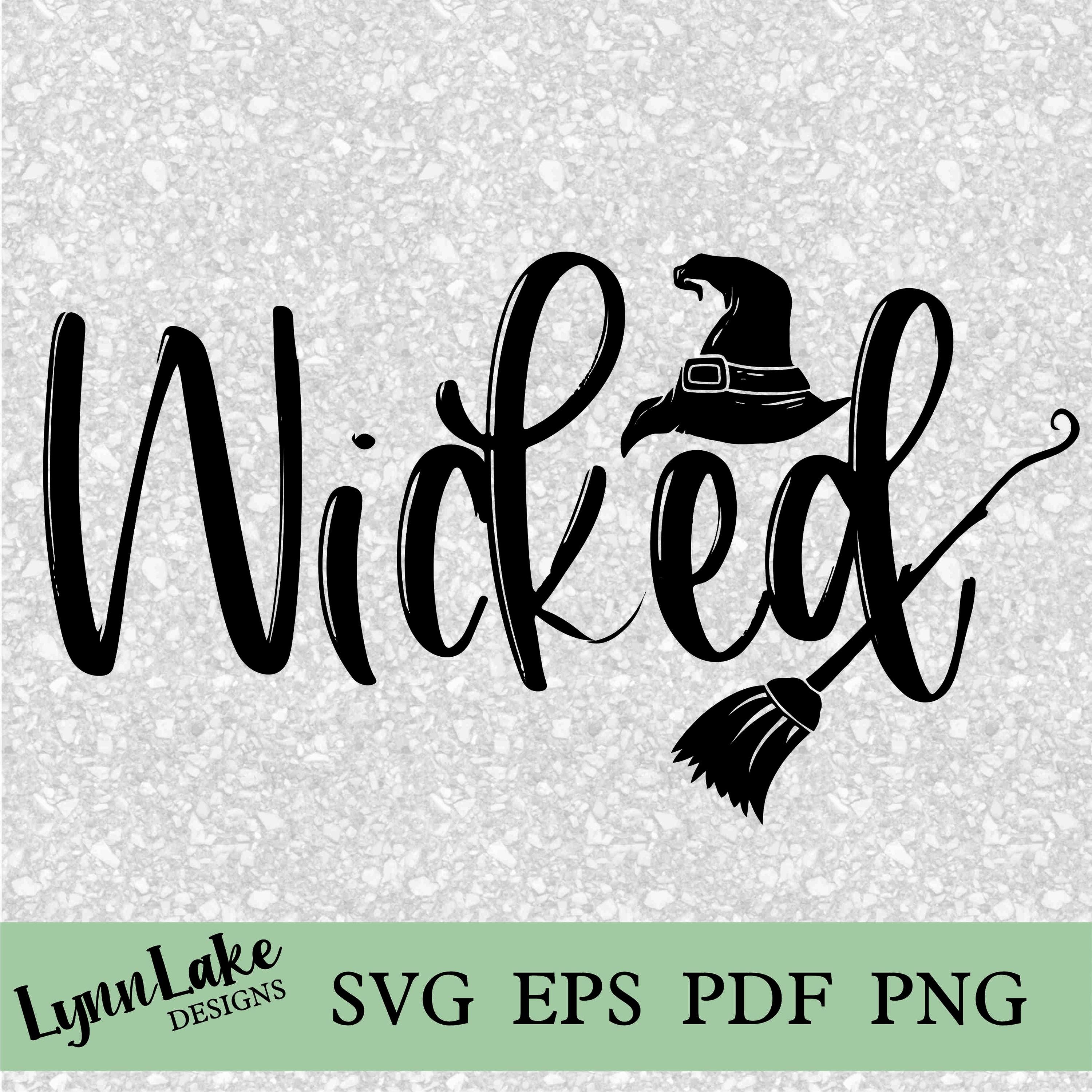Wicked SVG EPS PNG Vector Digital File Halloween Witch - Etsy