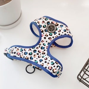 Color Leopard Set Dog Harness & Leash, Dog Chest Harness, Dog Vest ...
