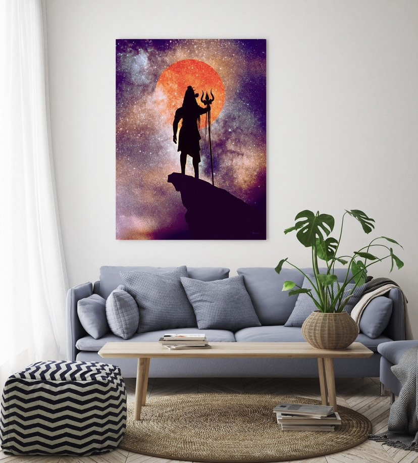 Abstract Lord Shiva Canvas Prints for Home & Wall Decor, Contemporary ...