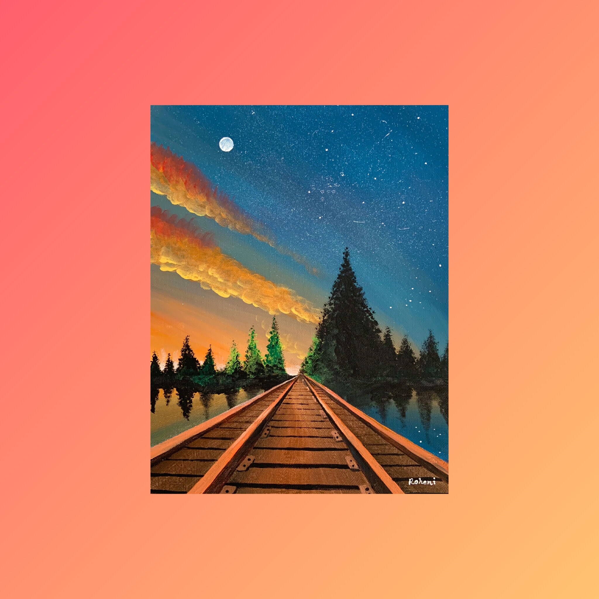 Twilight Painting Prints, Landscape Painting for Wall and Home Decor ...