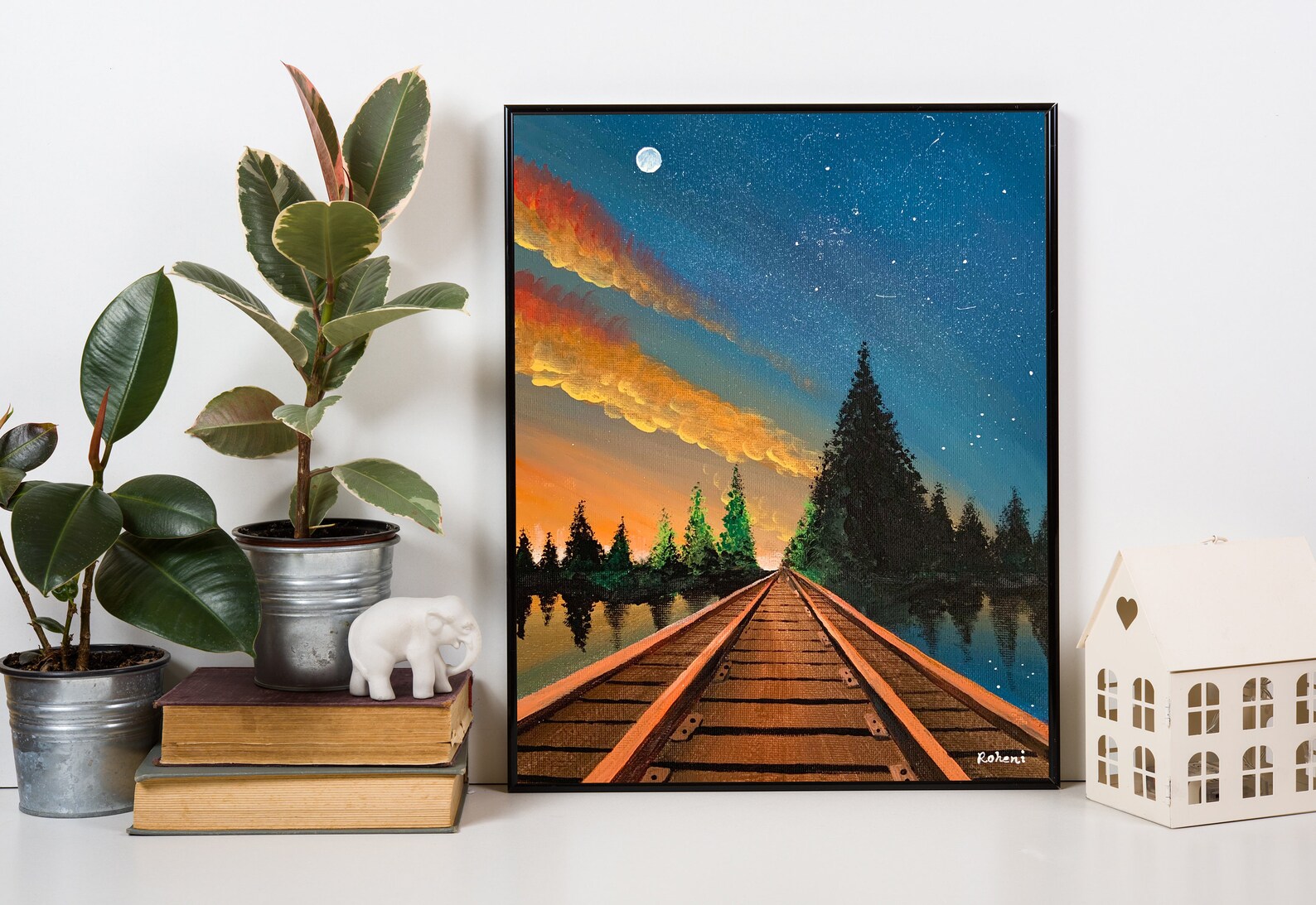Twilight Painting Prints, Landscape Painting for Wall and Home Decor ...