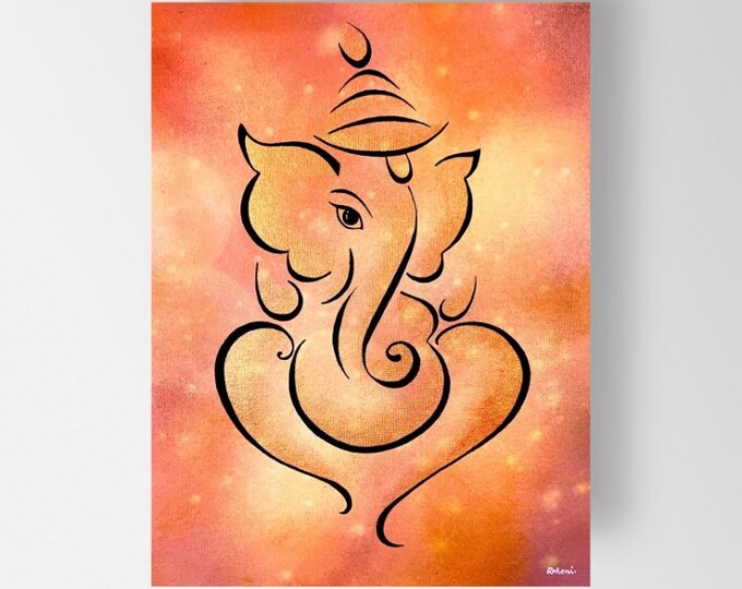 Ganesh Vinyl Decal, Sticker of Abstract Ganesha, Meditation, Yoga, Boho ...