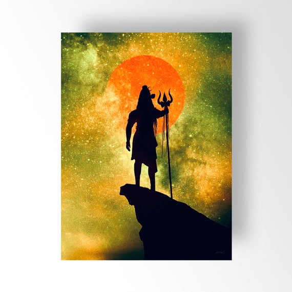 Lord Shiva Canvas Prints for Home & Wall Decor Contemporary - Etsy UK