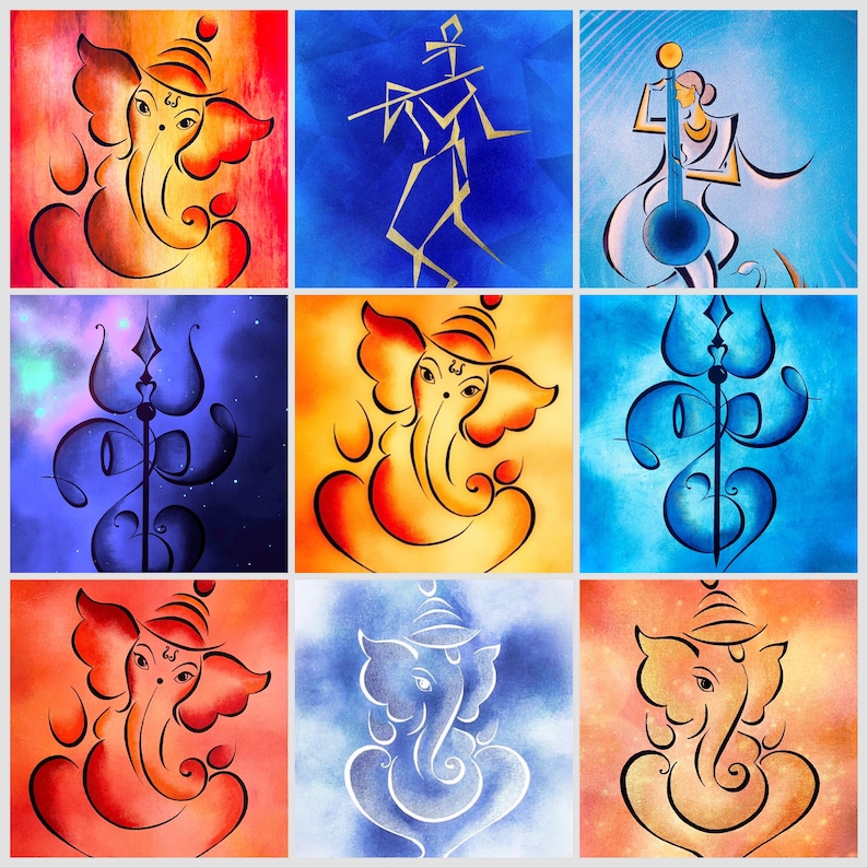 Lord Shiva Canvas Print, Abstract Hindu Art, Home Wall Decor - Etsy