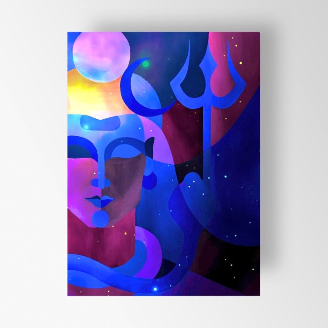 Cosmic Lord Shiva Canvas Print, Contemporary Home Decor - Etsy