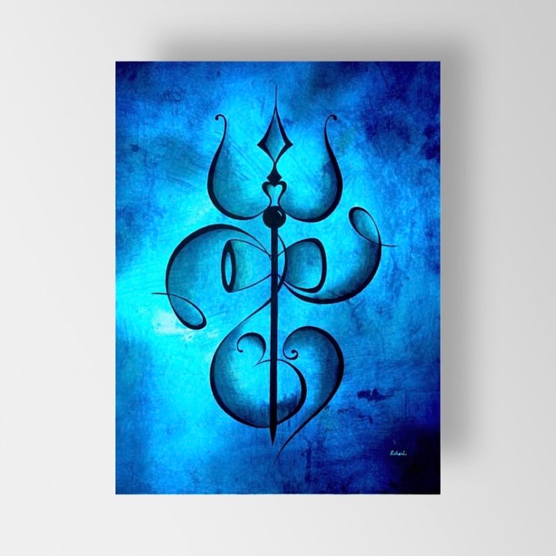 Lord Shiva Canvas Prints, Contemporary Shiva Painting for Home and Wall ...
