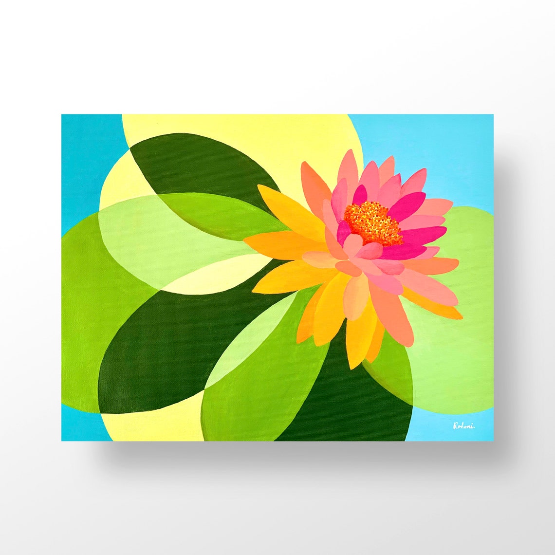 Abstract Lotus Flower Canvas Prints Abstract Pattern - Etsy