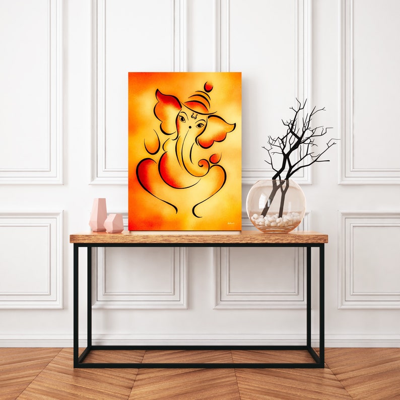 Lord Ganesh Canvas Prints Minimalist Abstract Pattern Ganesha - Etsy