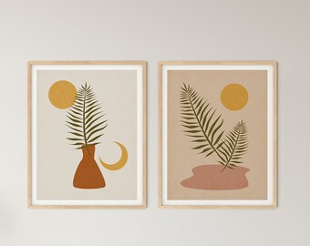 Terracotta Boho Modern Planter Wall Decor Poster House Plant | Etsy