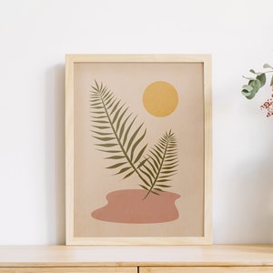 Terracotta Boho Modern Planter Wall Decor Poster, House Plant Print ...