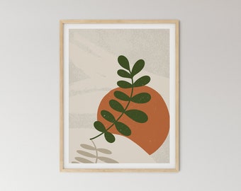 Terracotta Boho Modern Planter Wall Decor Poster House Plant | Etsy