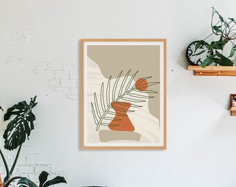 Terracotta Boho Modern Planter Wall Decor Poster House Plant - Etsy