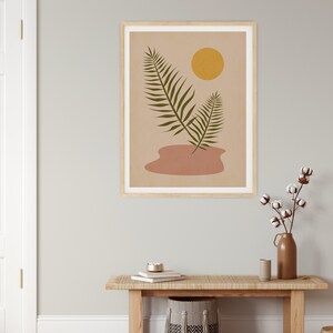 Terracotta Boho Modern Planter Wall Decor Poster, House Plant Print ...