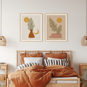 Terracotta Boho Modern Planter Wall Decor Poster, House Plant Print ...