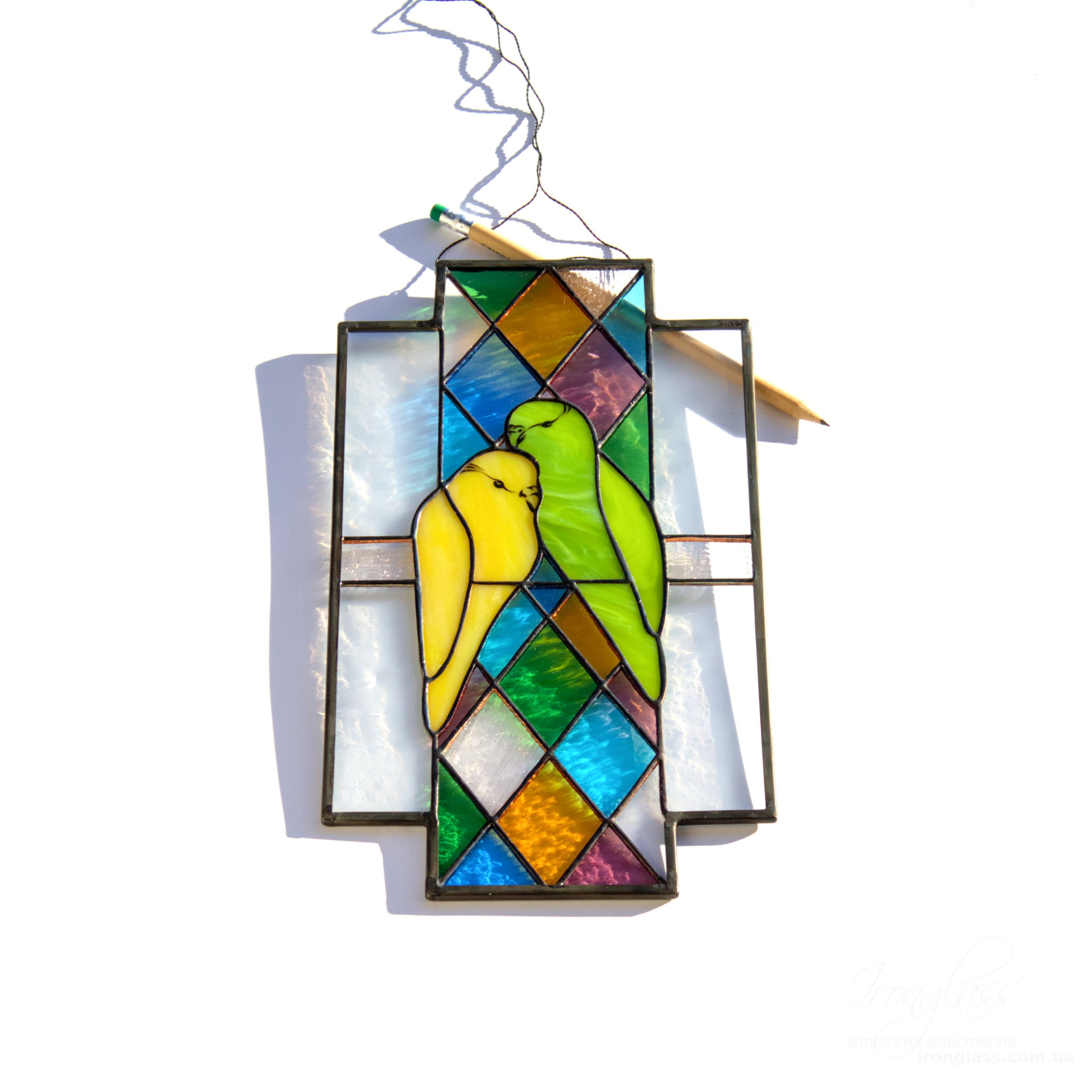 Suncatcher Bird Parrot Stained Glass Window Hangings Christmas Gifts ...