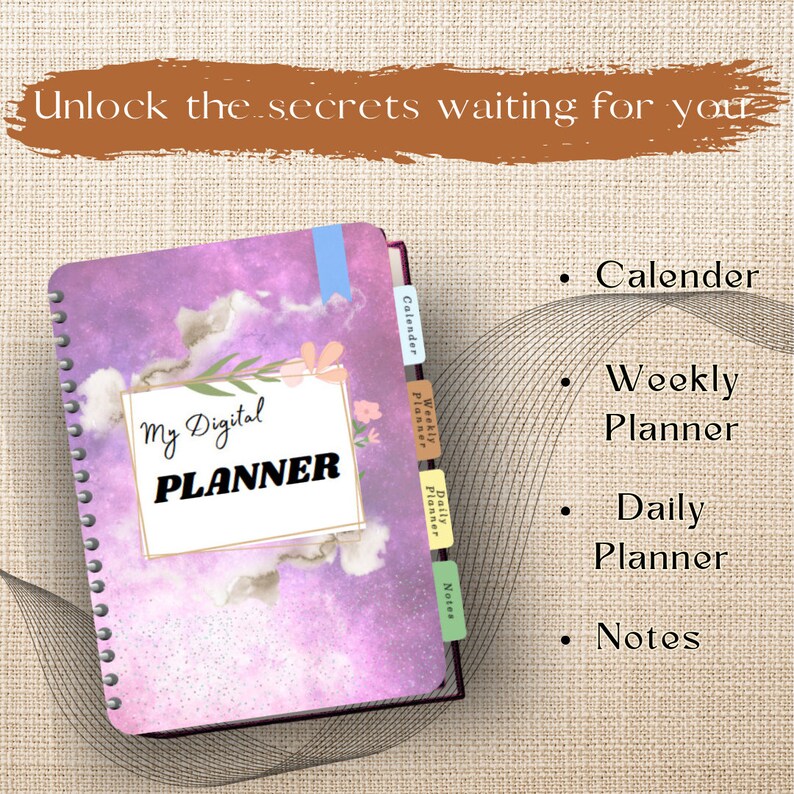 Undated Daily Digital Planner Landscape Orientation, 365-day iPad ...
