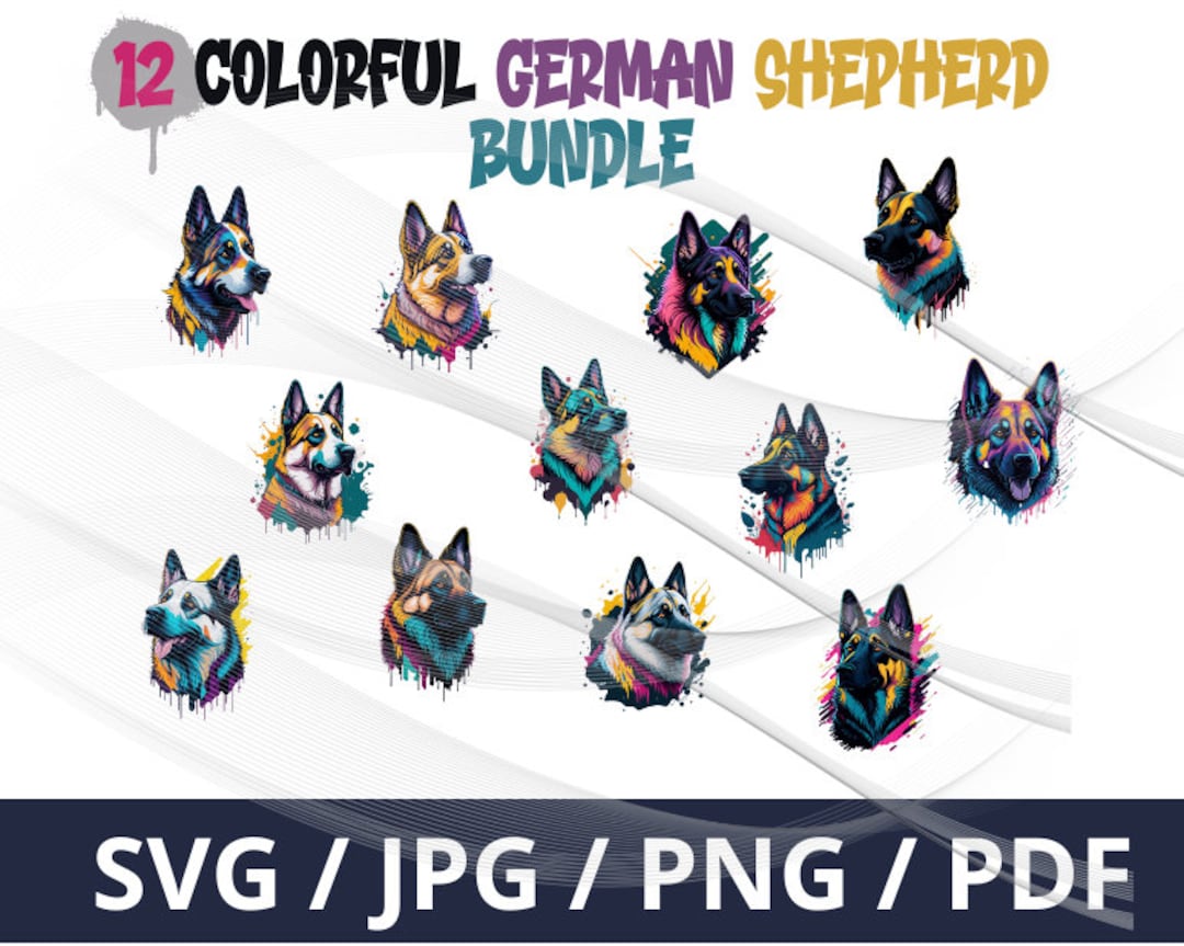 Explore the Magic of German Shepherd in Our Rainbow Pack Magical German ...