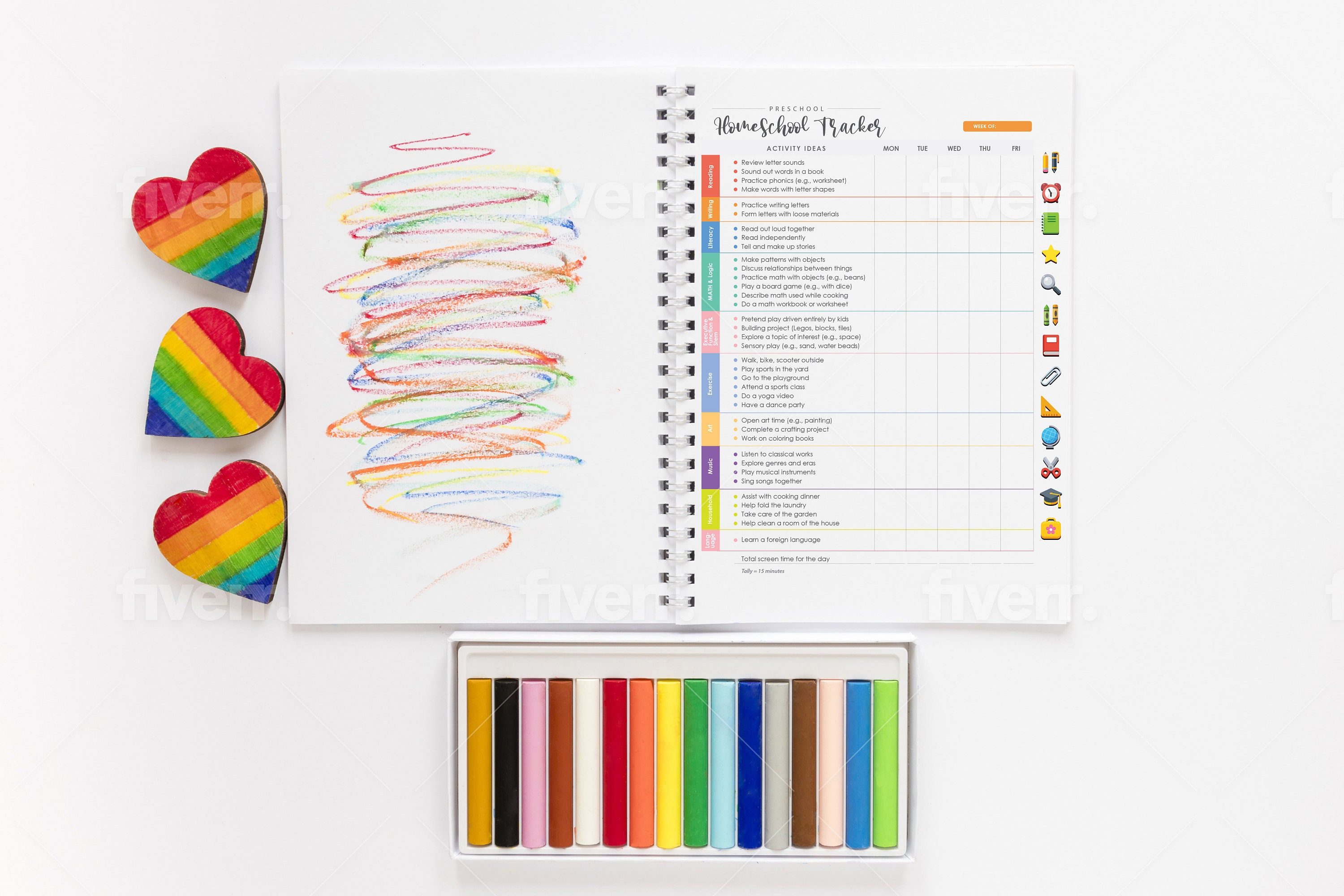 Homeschool Preschool Learning Tracker Simple Teaching Plan Printable - Etsy