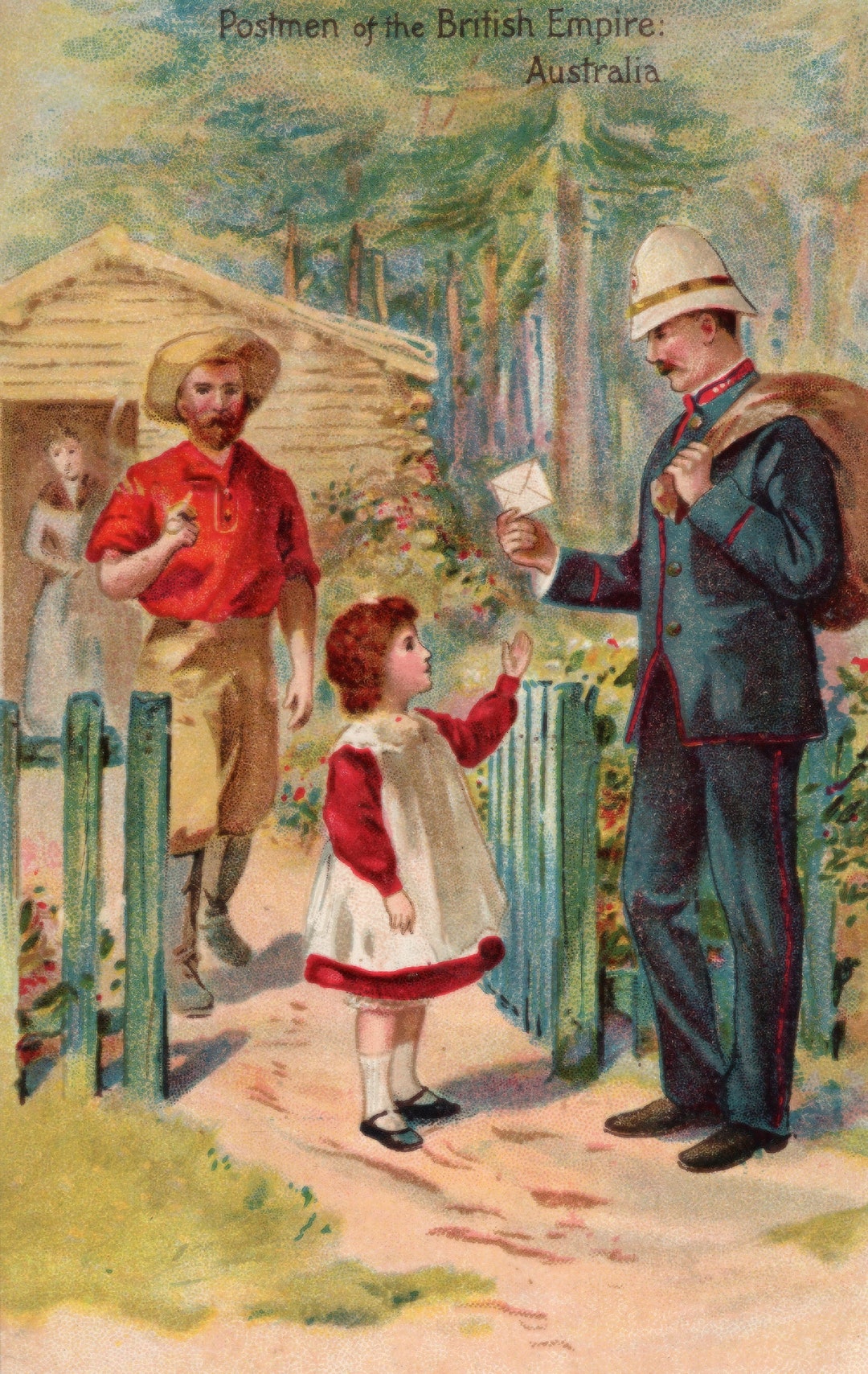 Postmen of the British Empire, Australia, Early 1900's Vintage Print ...