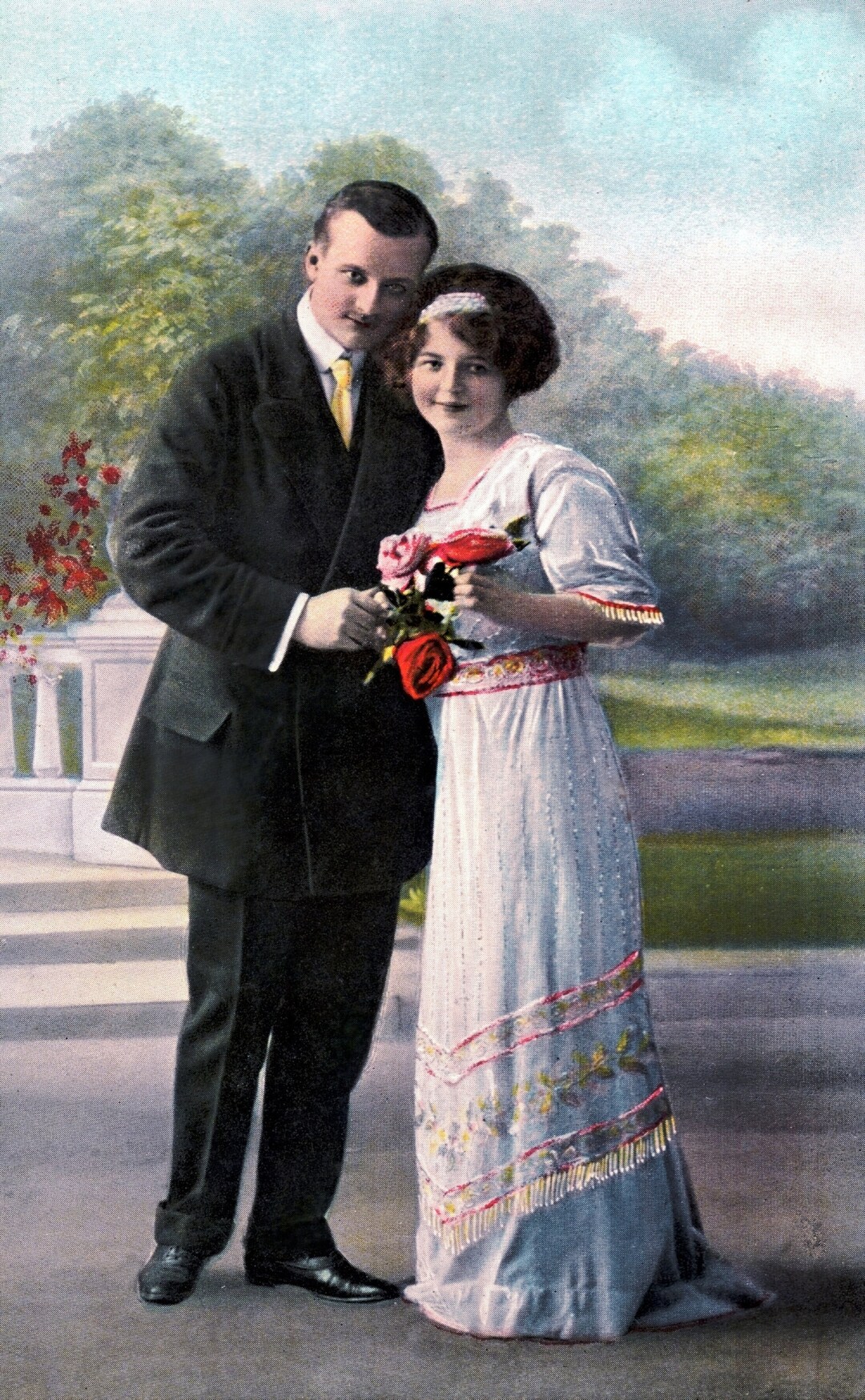 Vintage Print of Married Couple, Early 1900s, Retro Wall Art, Wedding ...