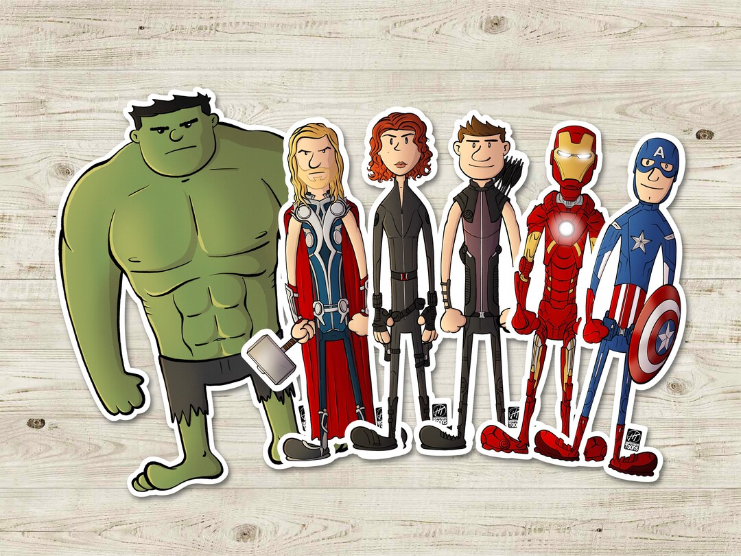 Avengers Sticker Pack Marvel Superhero Stickers MCU Vinyl Decal - Etsy