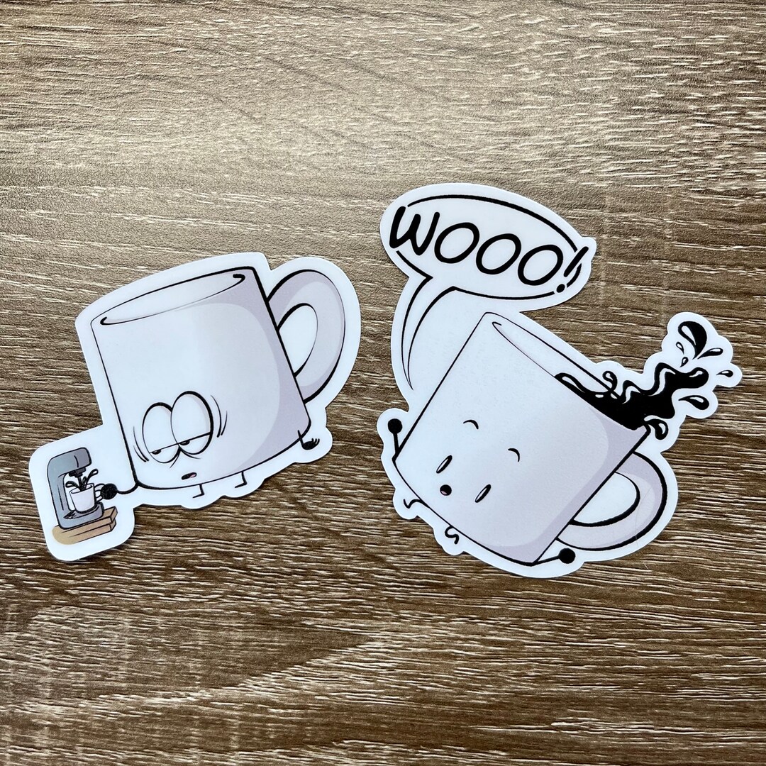 Coffee Lover Sticker Pack | Die Cut Stickers | Cute Water Bottle ...