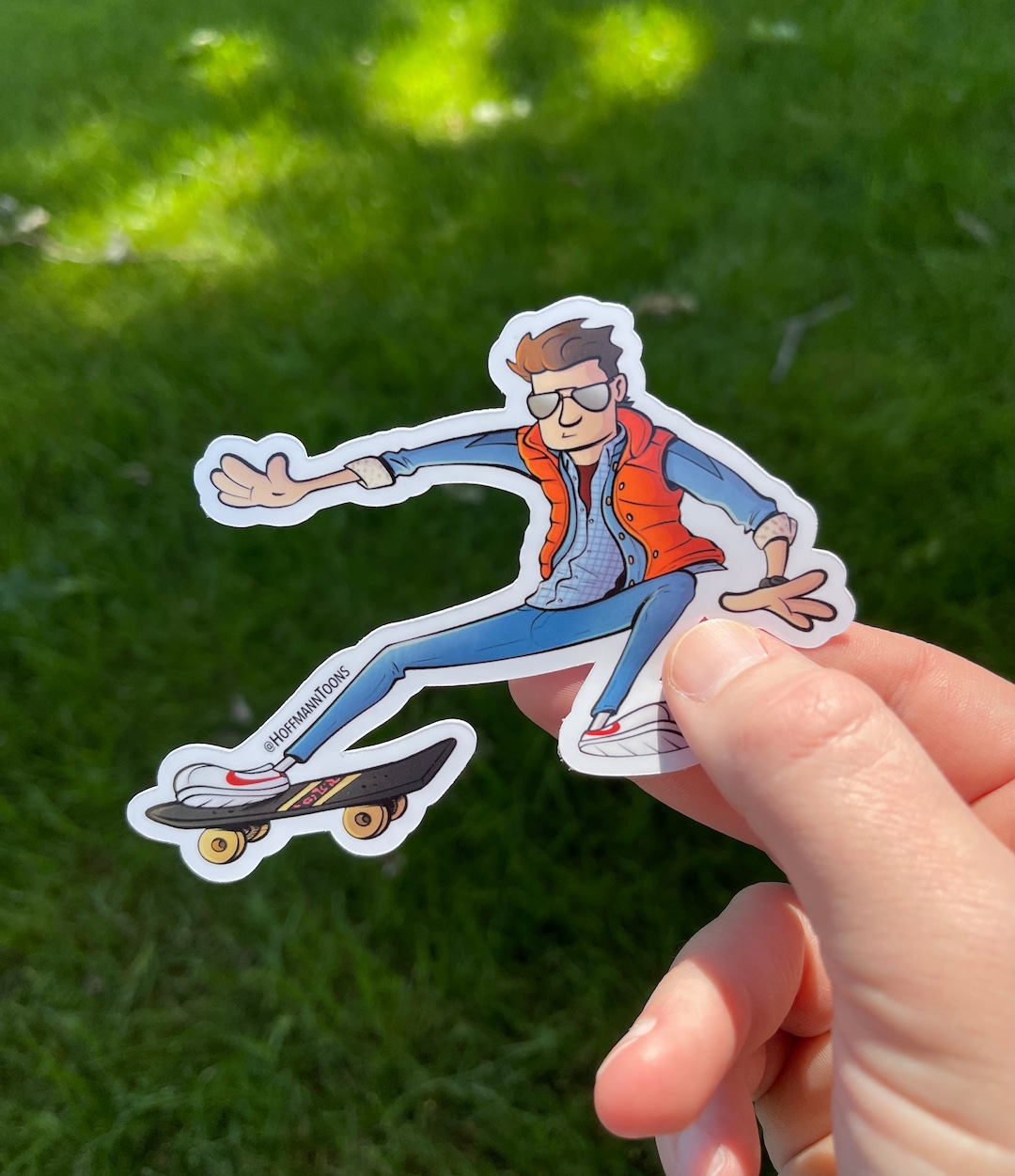 Marty Mcfly Skateboard Sticker | Back to the Future Decal | Laptop ...