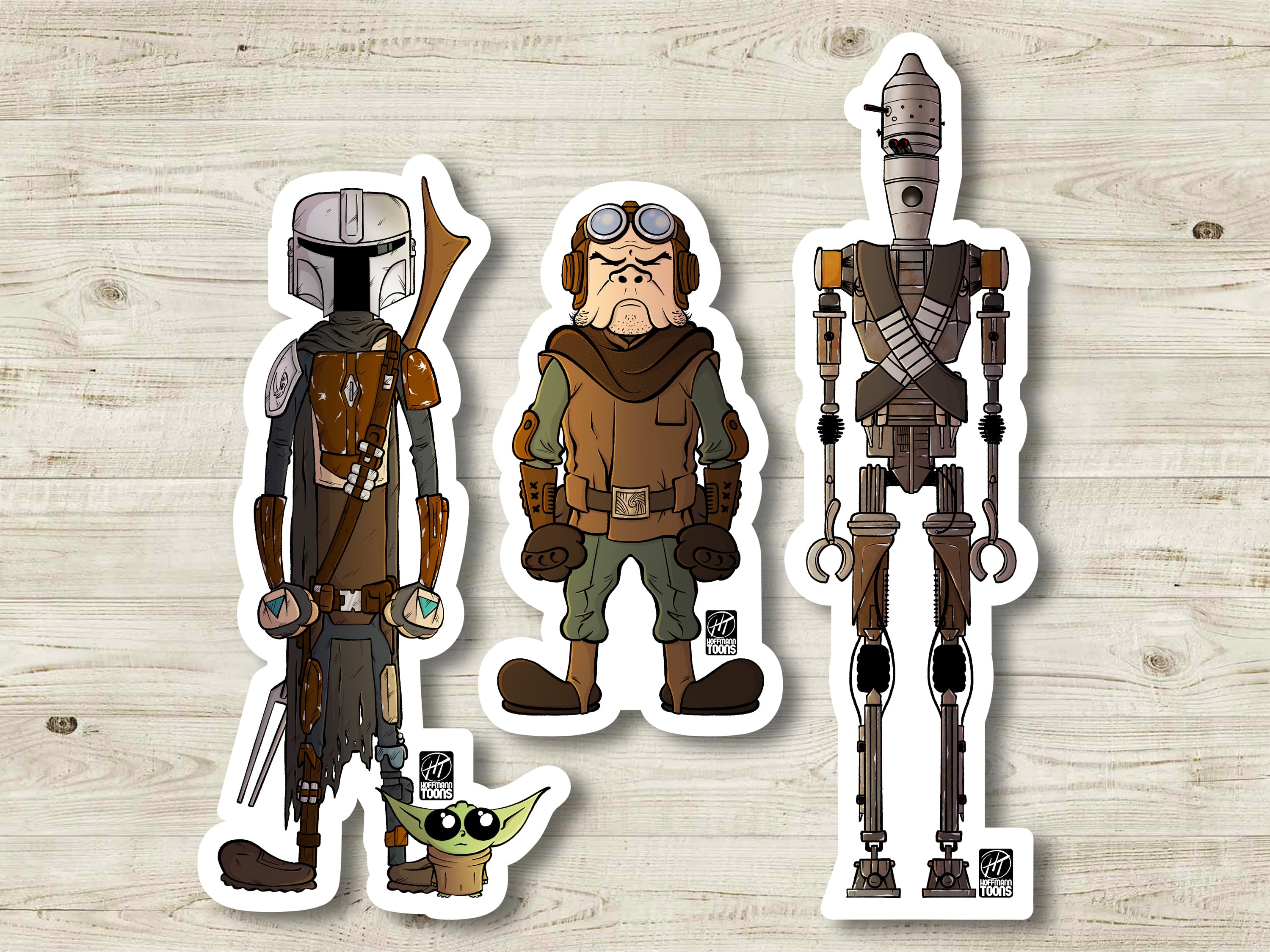 Mandalorian Sticker Pack Star Wars Stickers Mando Vinyl - Etsy