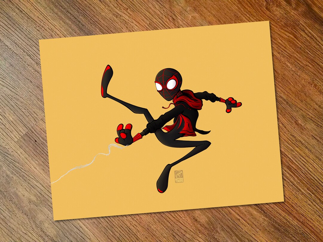 Spider-man Miles Morales Art Print | Marvel Fanart | Into the Spider ...