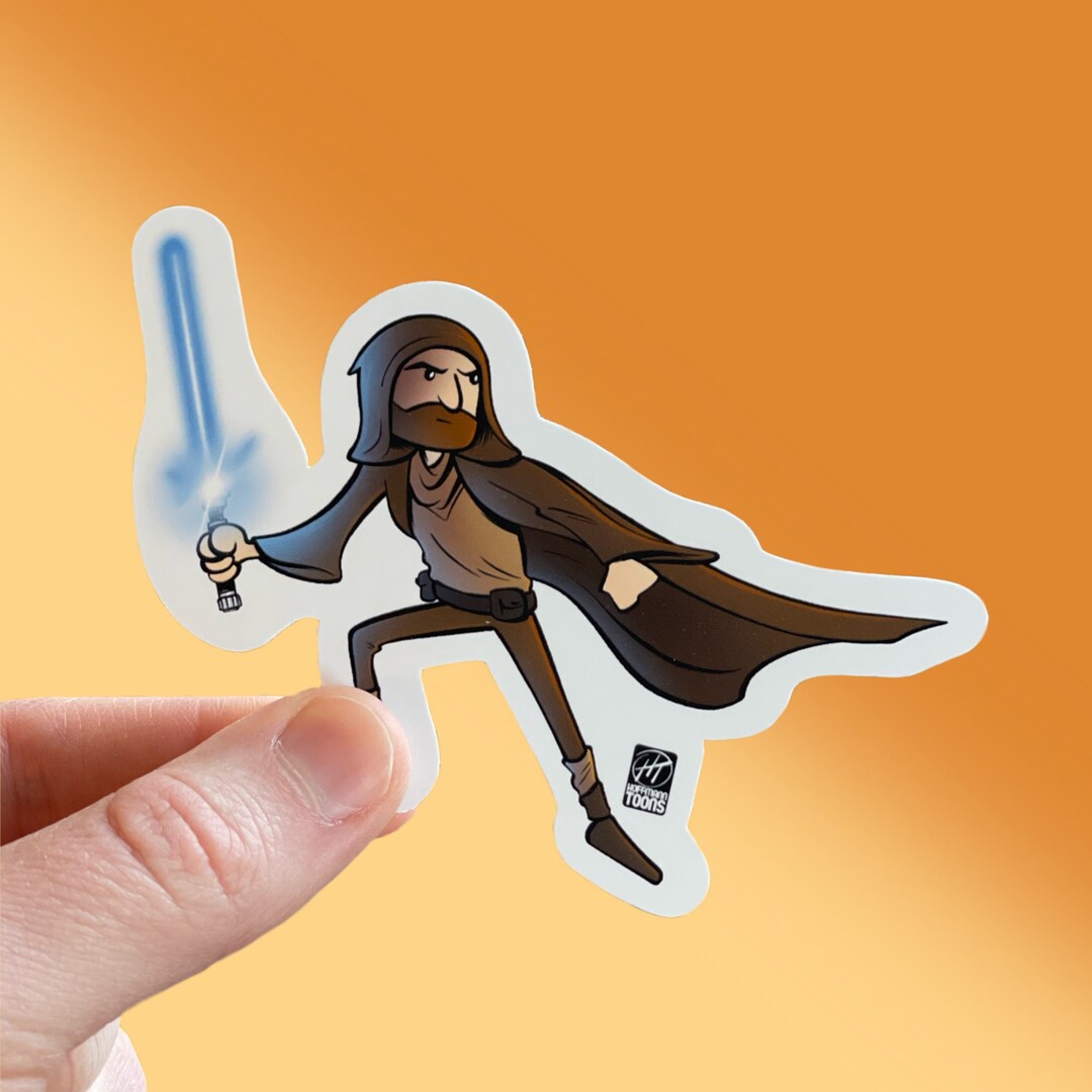 Obi Wan Kenobi Sticker Star Wars Waterproof Vinyl Sticker - Etsy
