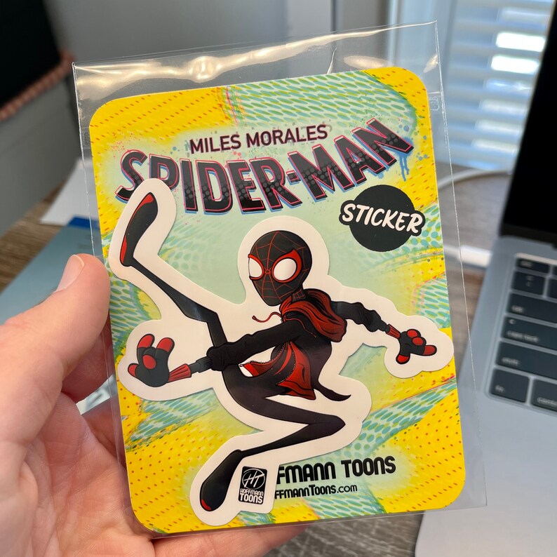 Miles Morales Spider-man Vinyl Sticker Marvel Fanart Into - Etsy