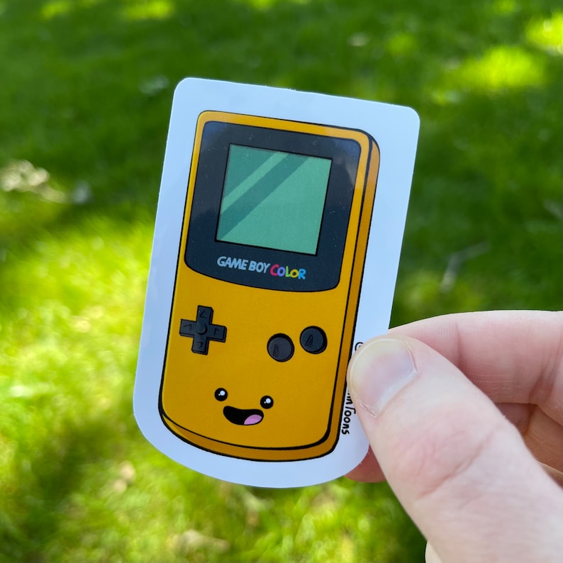 Happy Gameboy Color Sticker | Die-cut Decal | Waterproof Gaming Sticker ...