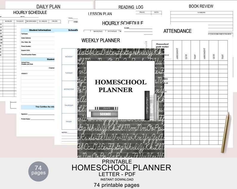 ULTIMATE Homeschool Planner 79 Pages Printable Planner - Etsy