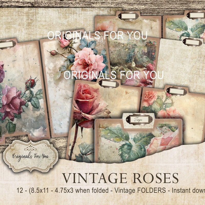Vintage Shabby Roses - Etsy