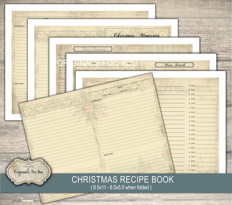 Christmas Recipe KIT, Baking, Cookbook, Cakes and Pies, Holiday ...