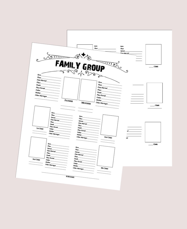 EDITABLE Black and White Family Tree Download and Print Easily Create ...